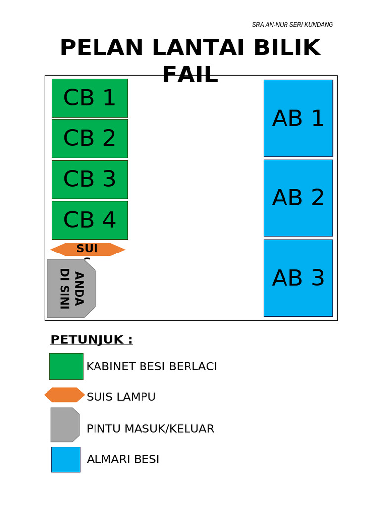 Pelan Lantai Bilik Fail | PDF