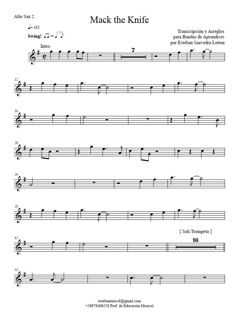 Mack The Knife - Alto Sax 2 | PDF