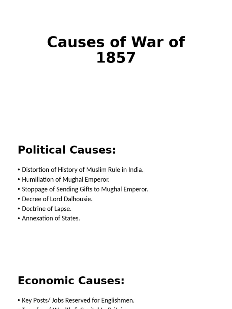 Causes of War of 1857 | PDF