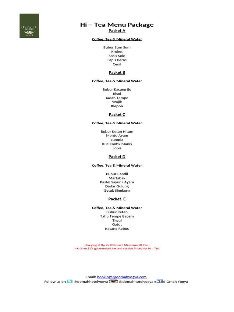 Hi - Tea & Coffe Break | PDF