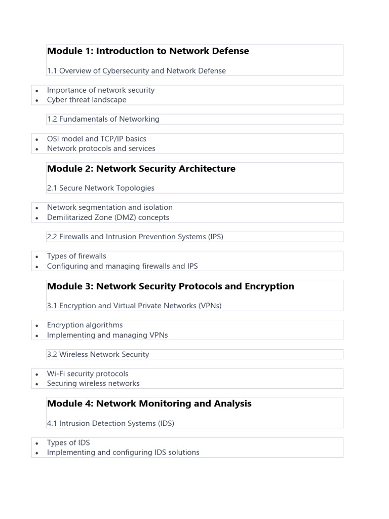 Network Defense Essentials (NDE) | PDF