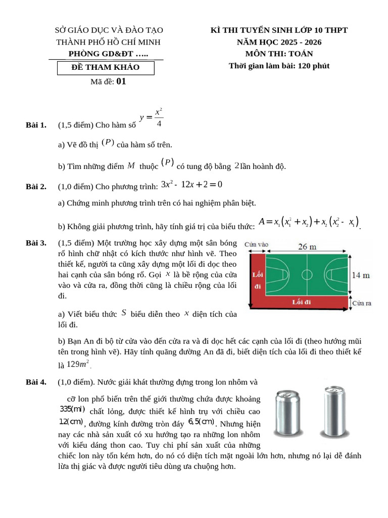 TS10 25 - 26 - ĐỀ 1 | PDF
