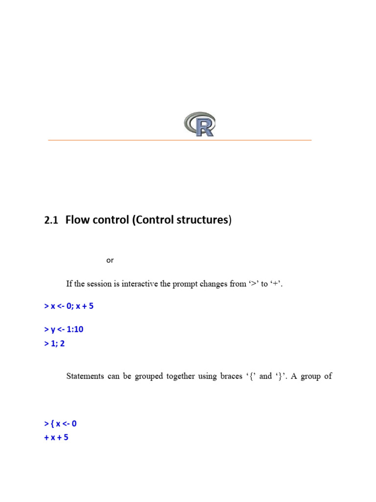 Programming In Flow Control Control Structures Pdf Computer 2967