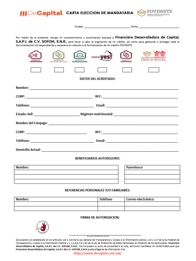 NUEVO Formato de Asignación de Sofom | PDF | Privacidad | Justicia