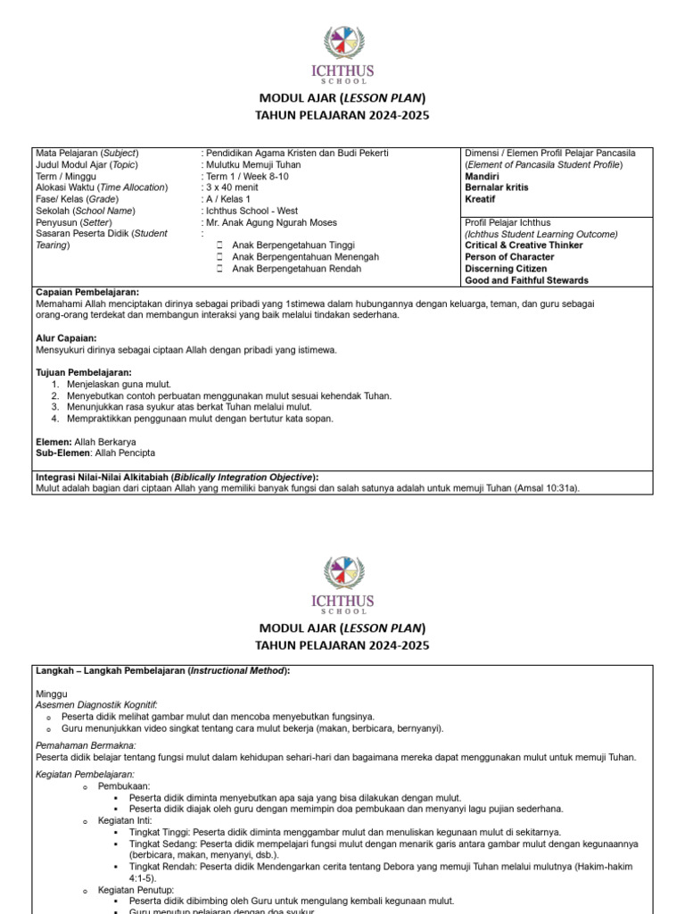 Pembelajaran Kisah Debora dan Mulut | PDF