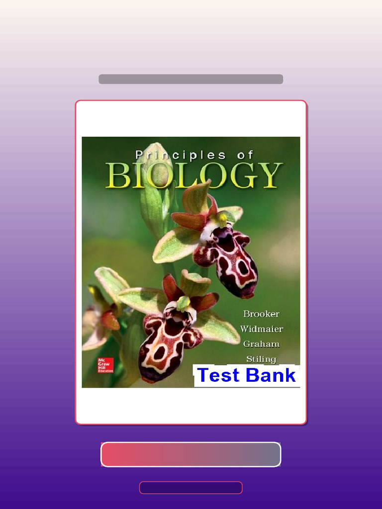 Principles of Biology 1st Edition Brooker | PDF | Multiple Choice | Science