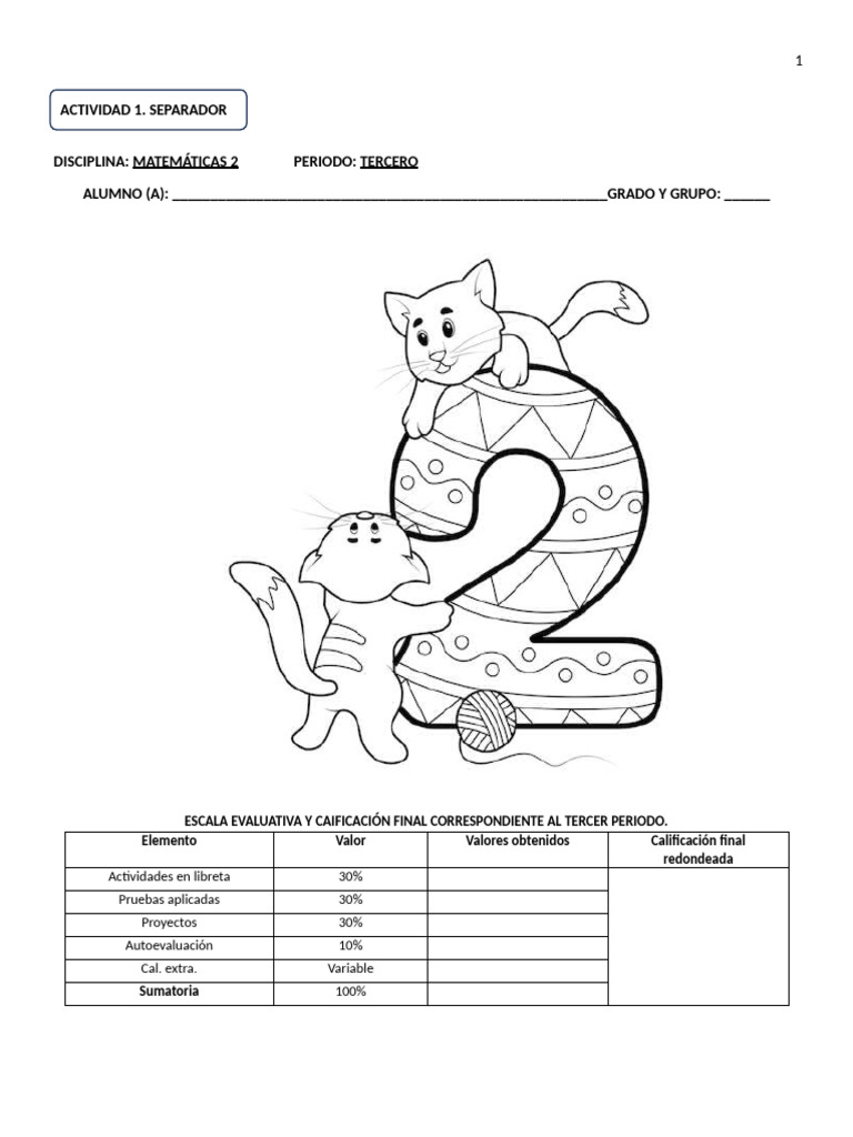 5-Primeras Actividades 2do Grado Mate - 093554-1 | PDF