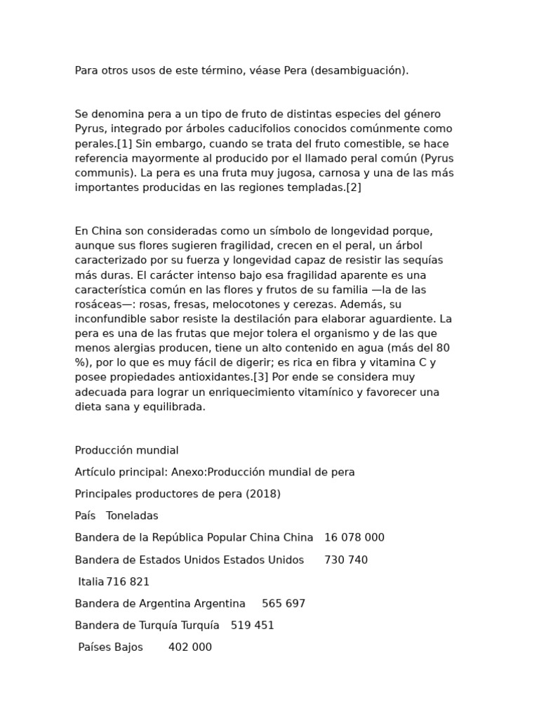 Por | PDF | Pera | Fruta