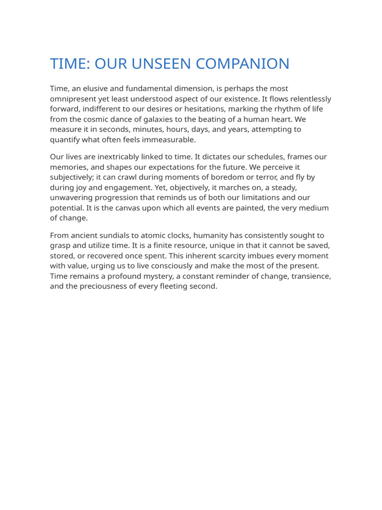 About Time Summary | PDF