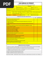 27f Line Break Permit | PDF | Personal Protective Equipment | Safety