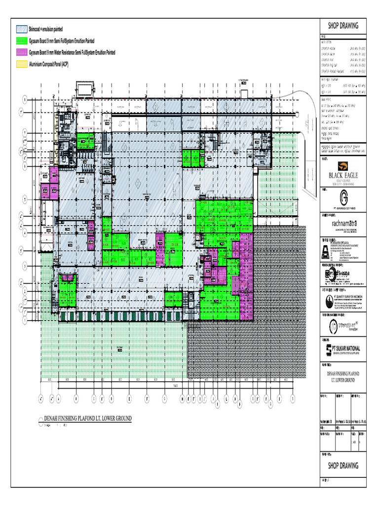 Shop Drawing - Denah Type Plafond LT - Lower Gro | PDF