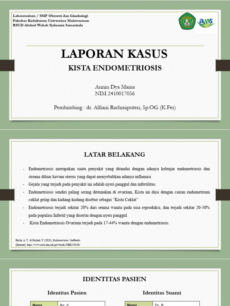 Kista Endometriosis: Laporan Kasus | PDF