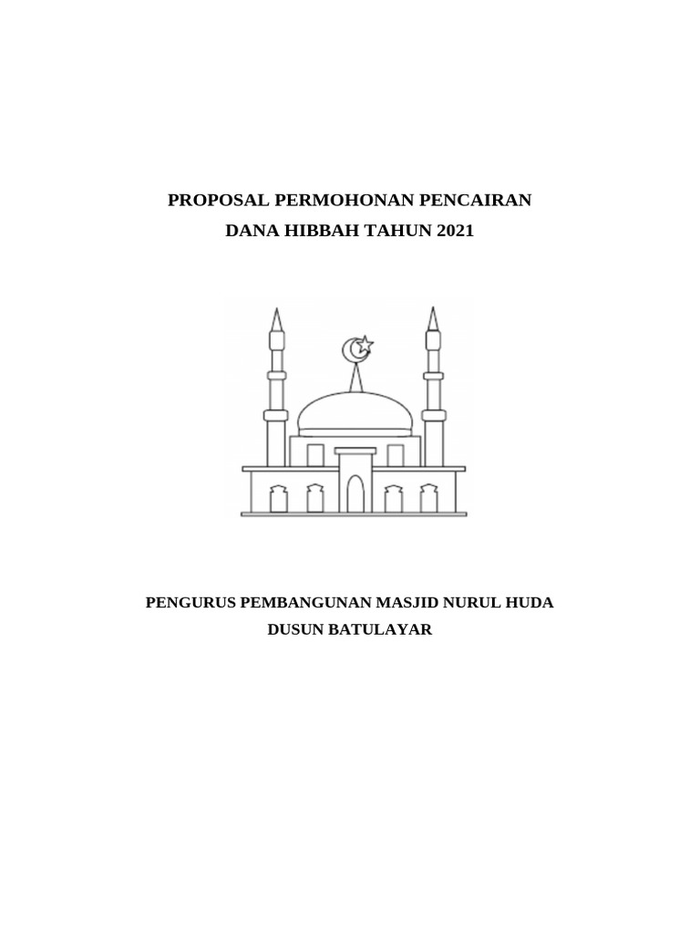 Proposal Pencairan Dana Masjid 2021 | PDF