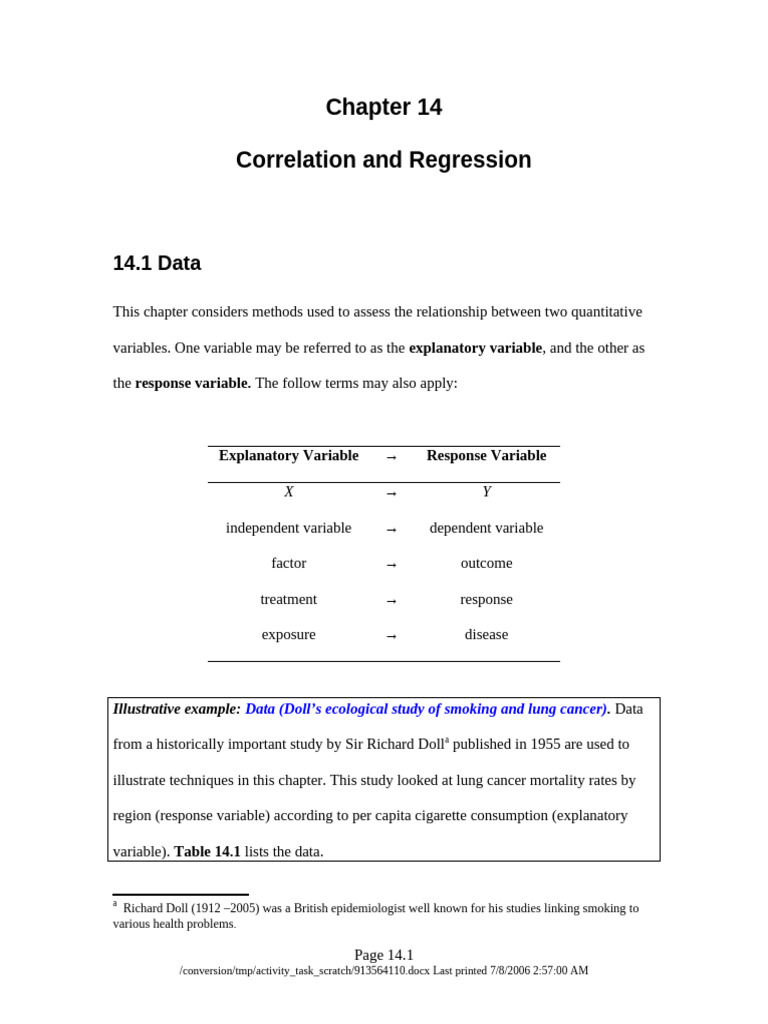 Correlation and Regression | PDF | Errors And Residuals | Analysis Of Variance