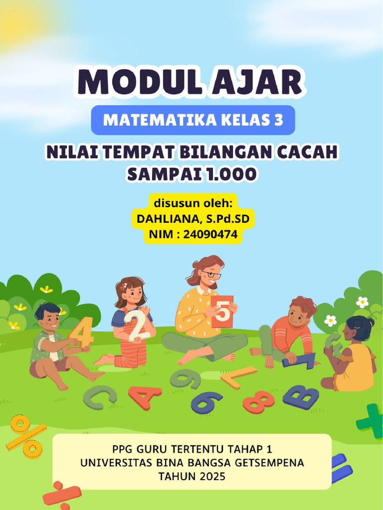 Modul Ajar Nilai Tempat Kelas 3 | PDF