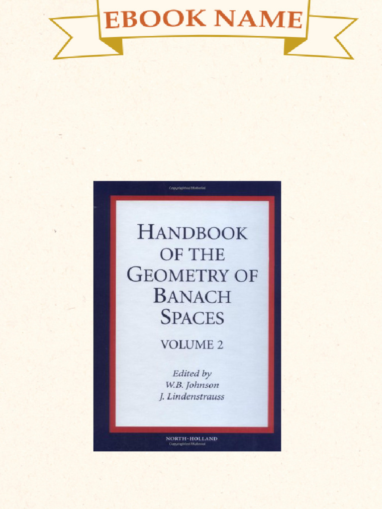 Handbook of The Geometry of Banach Spaces None Download | PDF | Banach Space | Sequence