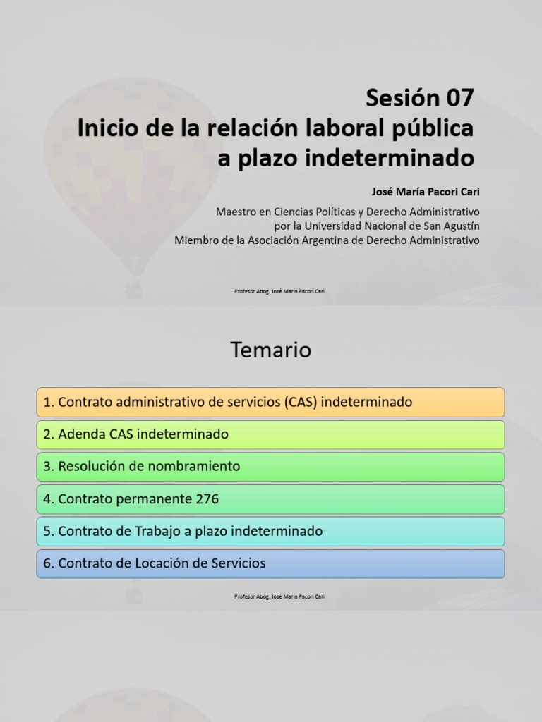 Redacción Administrativa Inicio de La Relación Laboral Pública - Autor José María Pacori Cari ...