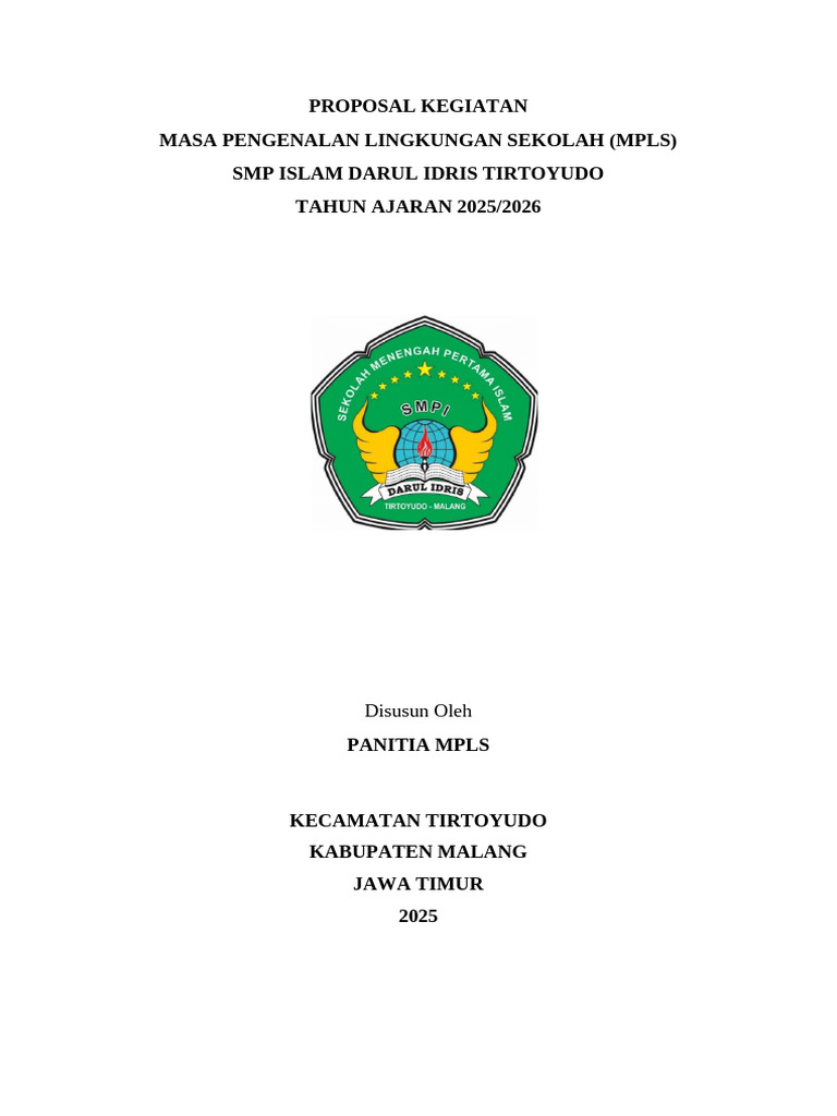 Proposal MPLS SMP Islam Darul Idris 2025 | PDF