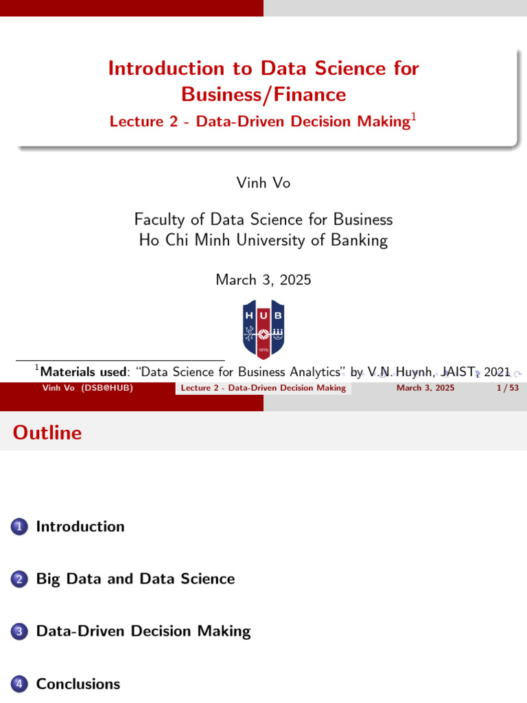 L2 Data Driven Decision Making | PDF | Big Data | Data Science
