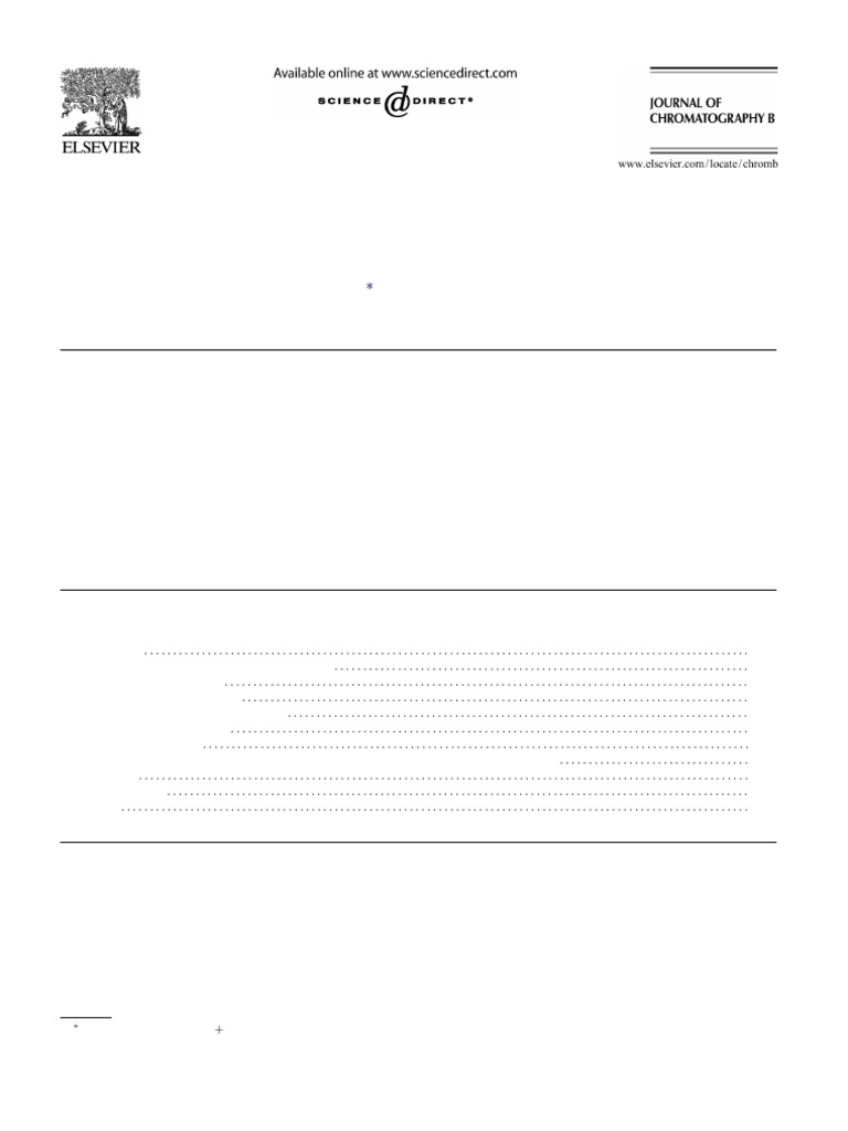 2004 - Xu Et Al - Separation and Screening of Compounds of Biological | PDF | Chromatography ...