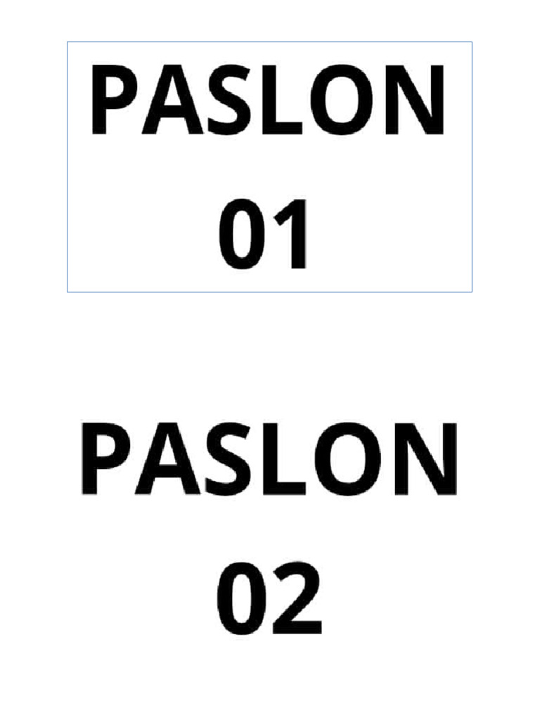 Nama Paslon Osim Debat | PDF