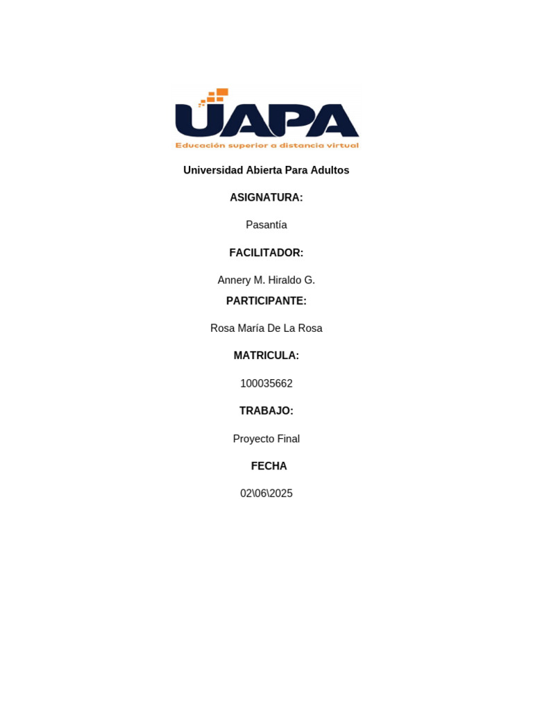 Proyecto Final Pasantia | PDF | Autoestima | Las emociones