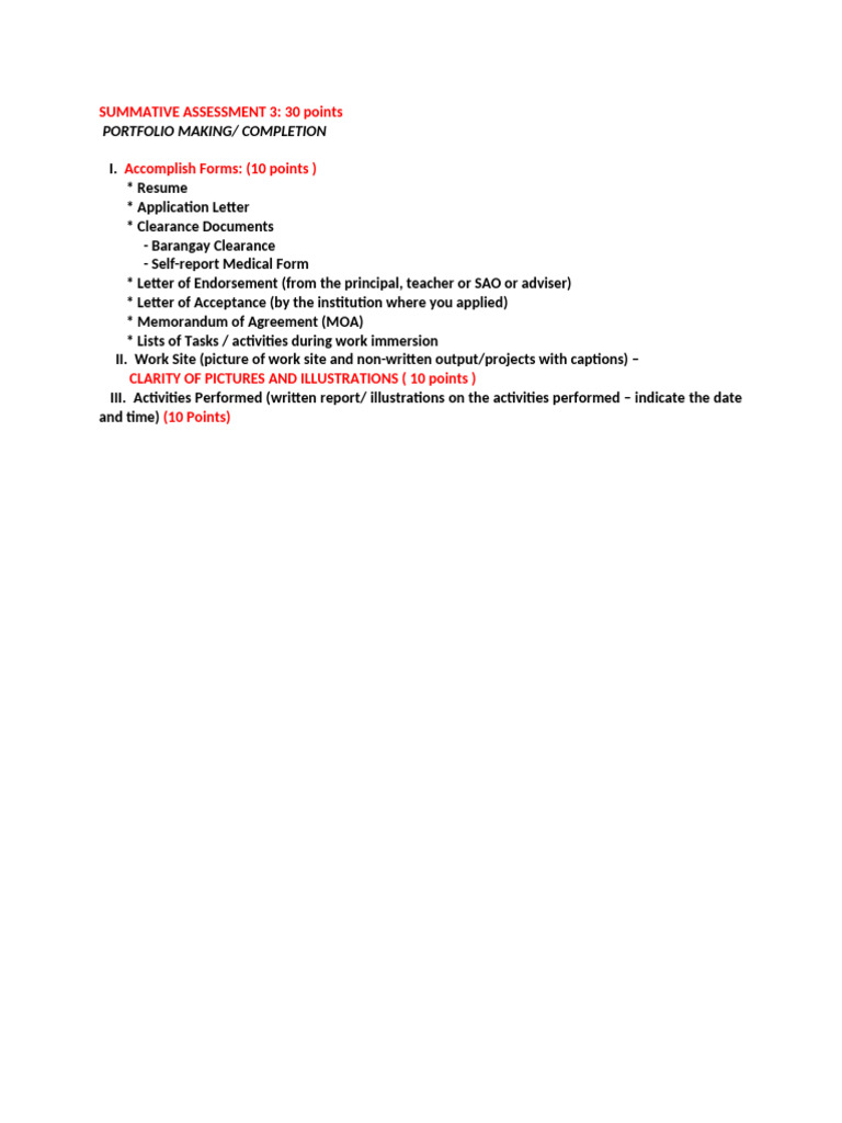 Summative Assessment 3 | PDF