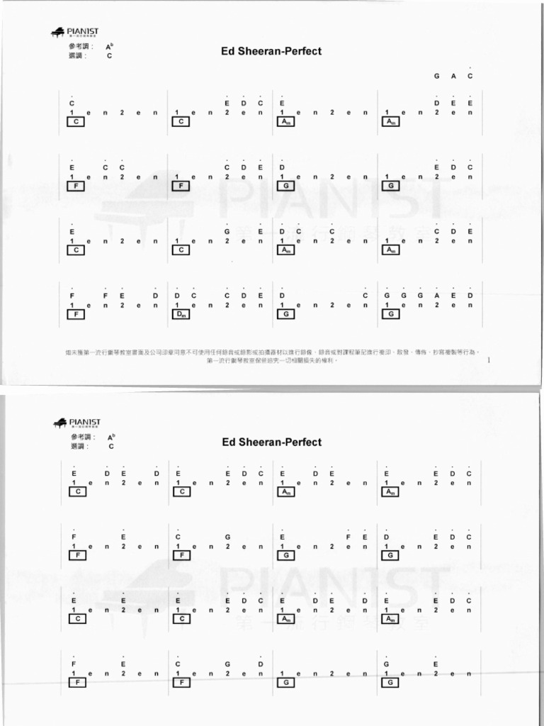 Ed Sheeran's Perfect Chords & Lyrics | PDF
