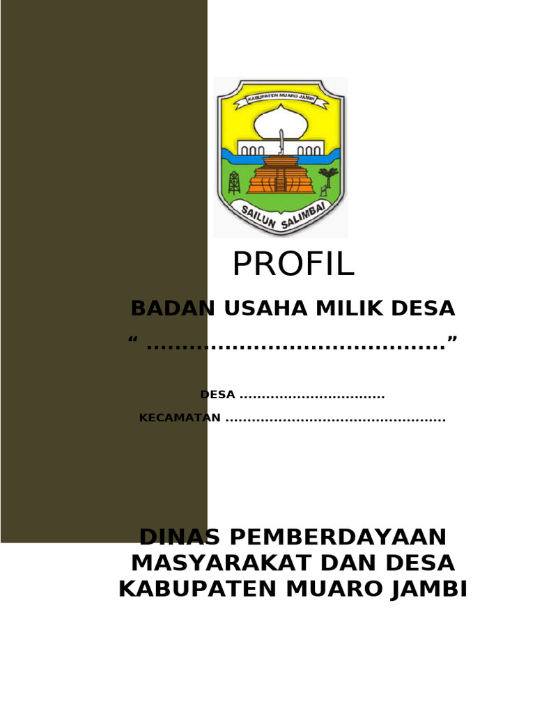 Formulir Isian Profil Bumdes | PDF