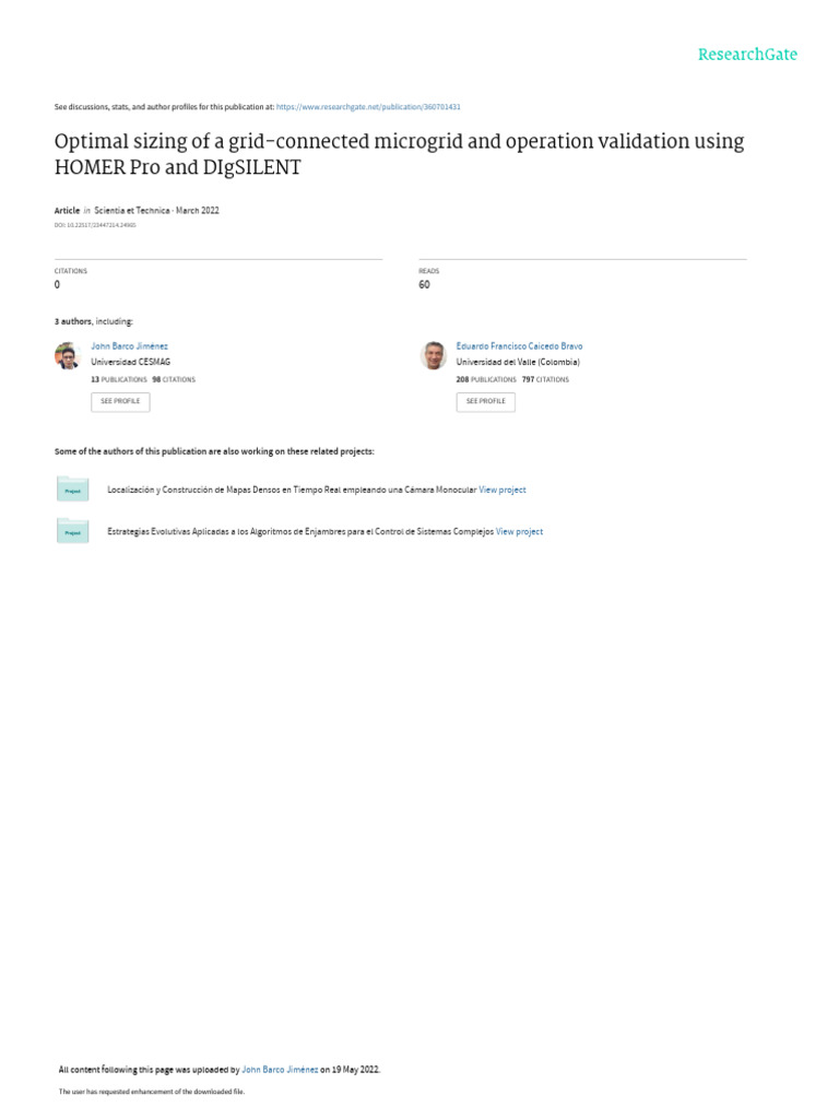 Optimal Sizing of A Grid-Connected Microgrid and Operation Validation Using HOMER Pro and ...