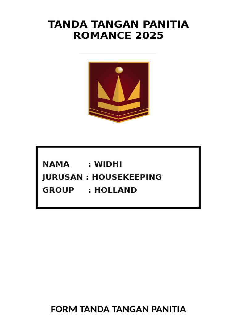 Form Tanda Tangan Panitia | PDF