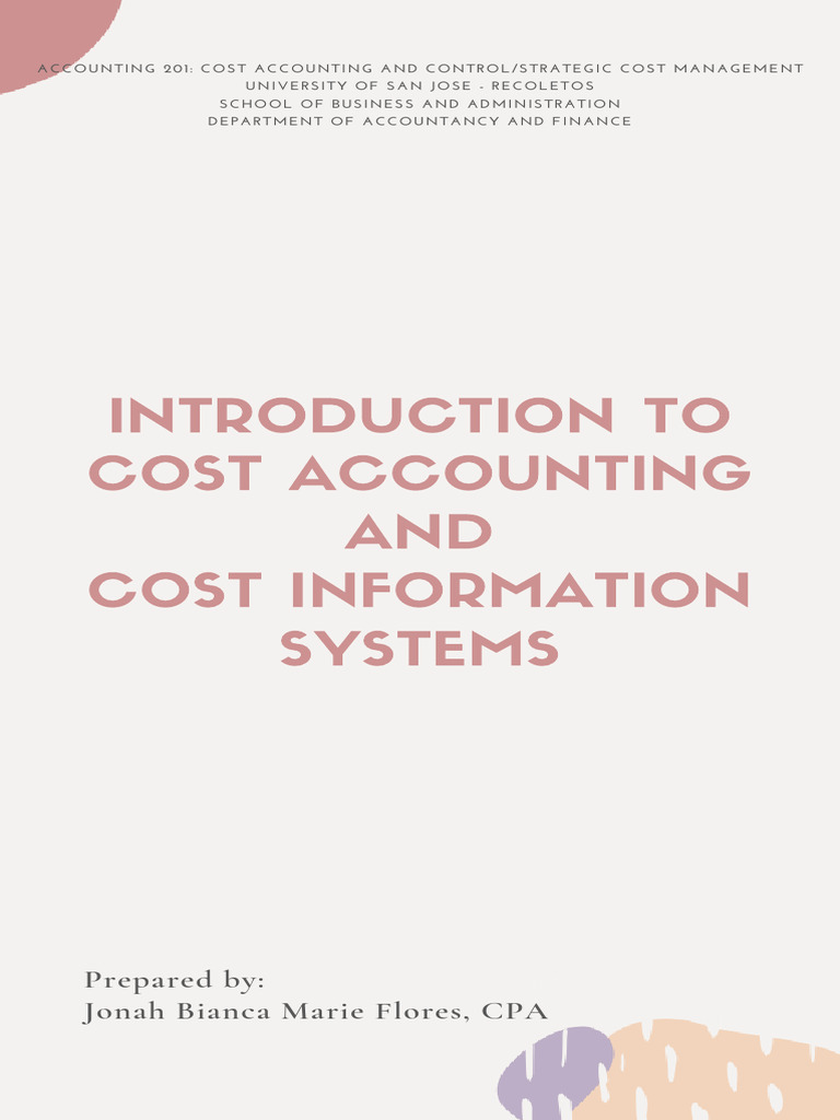 Cost Accounting Fundamentals and Systems | PDF | Financial Accounting ...