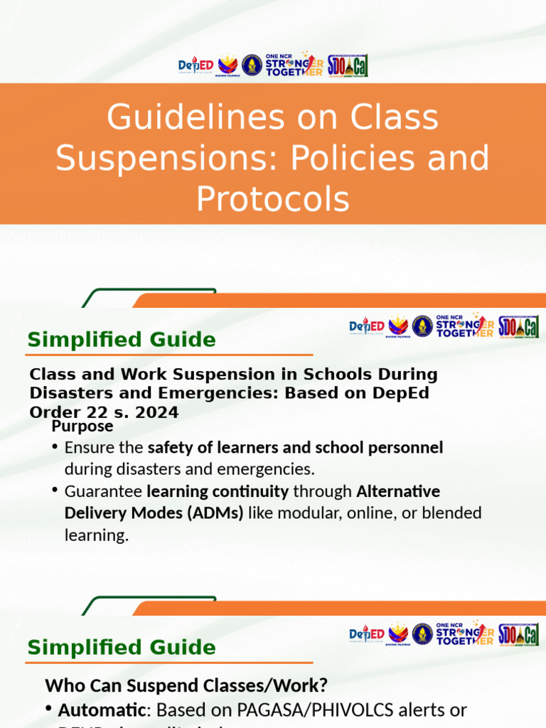 Class Suspension Guidelines Overview | PDF | Natural Hazards ...