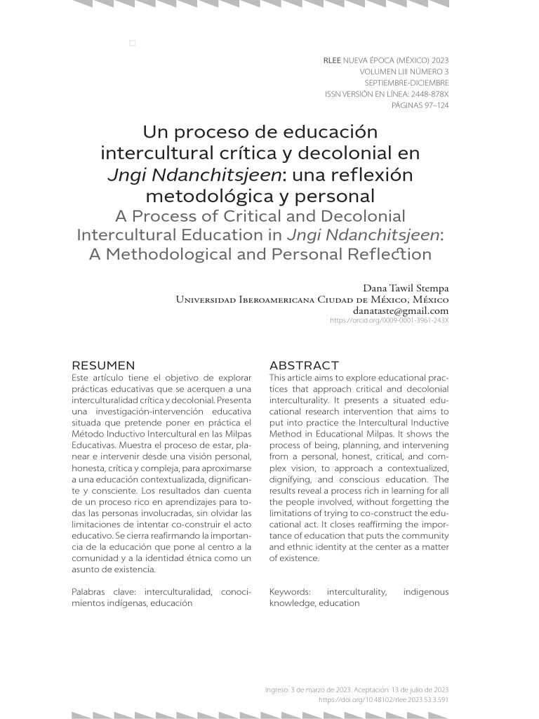 2448 878X Rlee 53 03 97 | PDF | Conocimiento | Educación de la primera ...