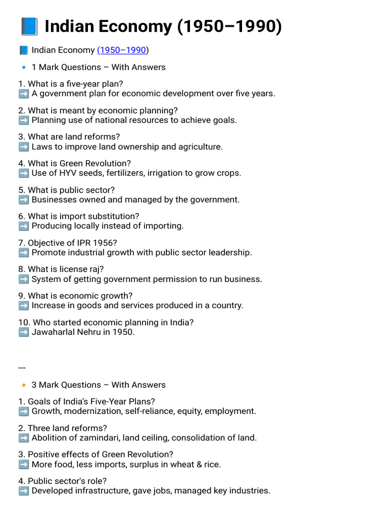 Economics Chapter 2 | PDF | Green Revolution | Economy Of India