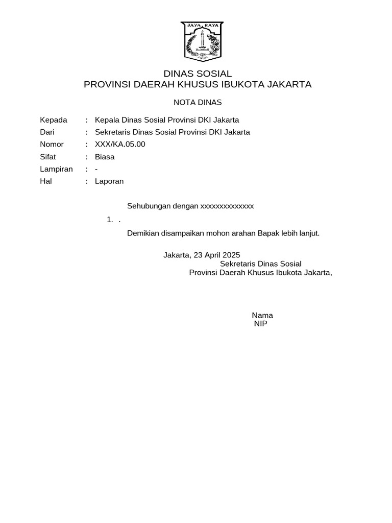Format Nota Dinas | PDF