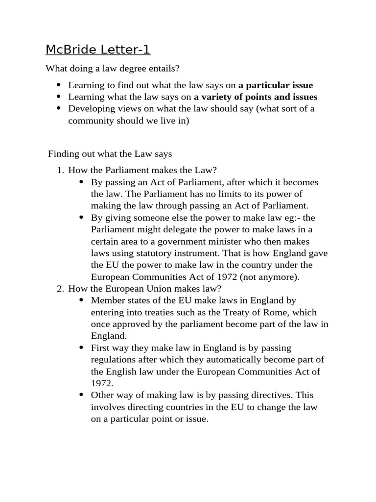 McBride Letter | PDF