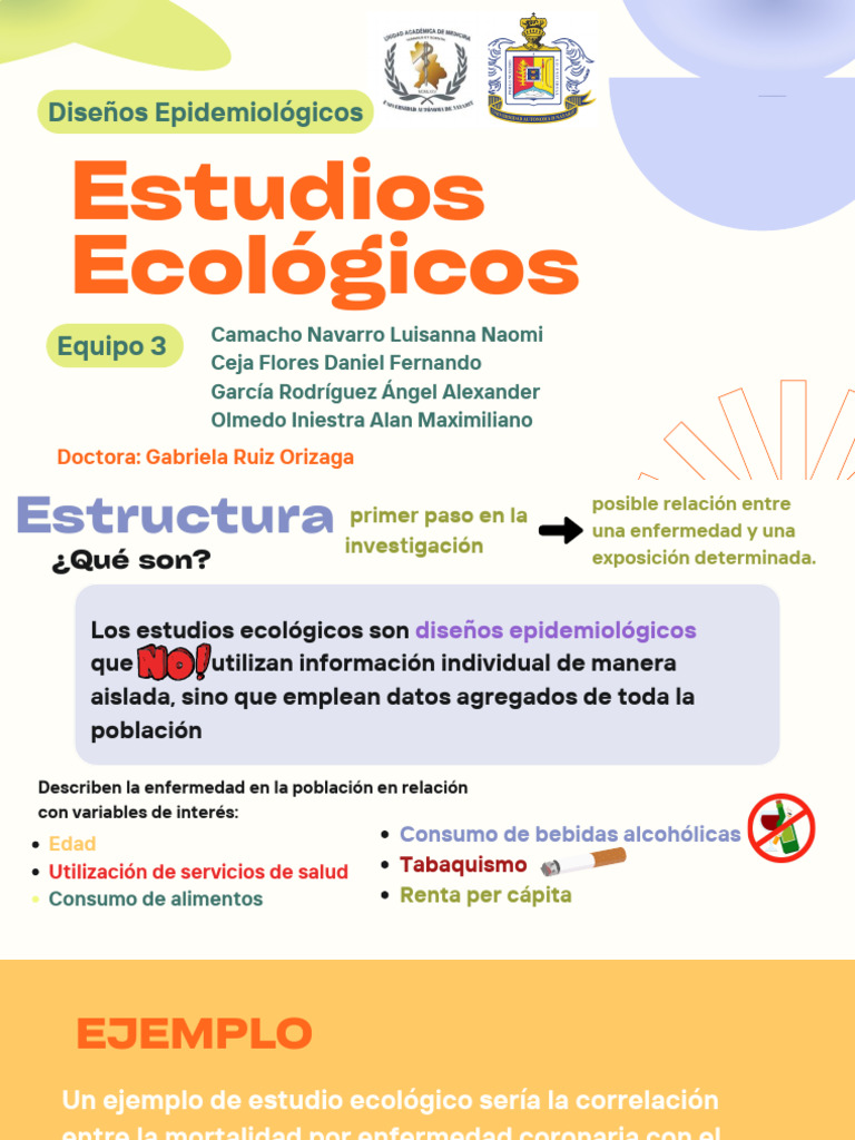 Estudios Ecológicos EQUIPO 3 | PDF | Obesidad | Epidemiología