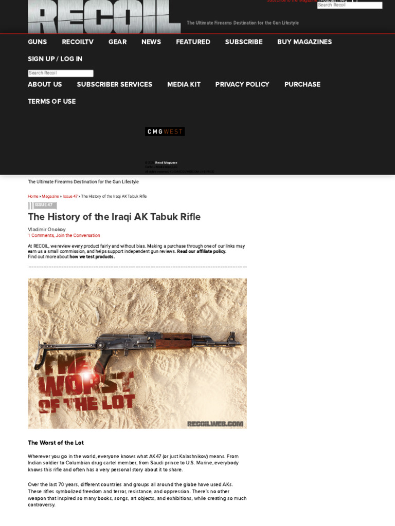 Https WWW - Recoilweb.com The History of The Iraqi Tabuk Ak Rifle ...