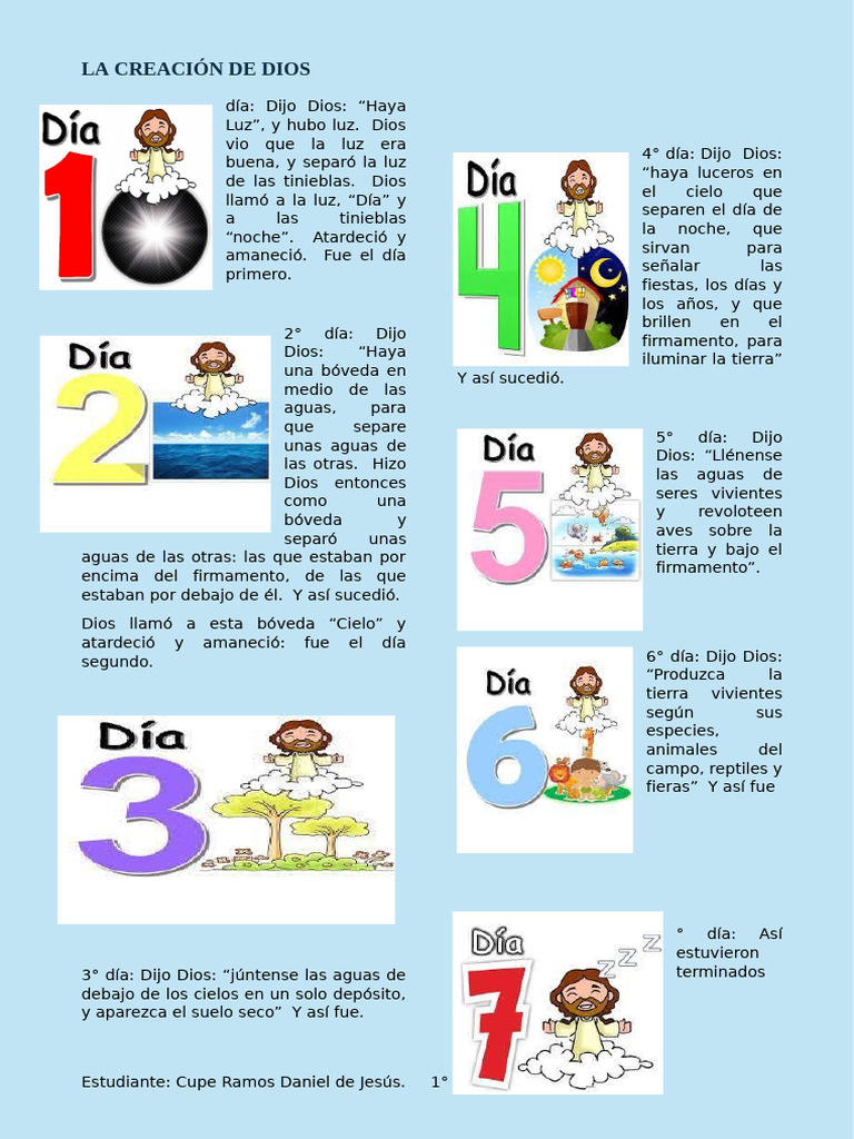 La Creación de Dios para Niños | PDF | Cielo