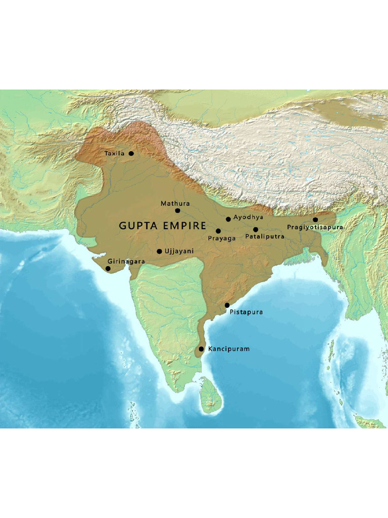 Map of The Gupta Empire | PDF