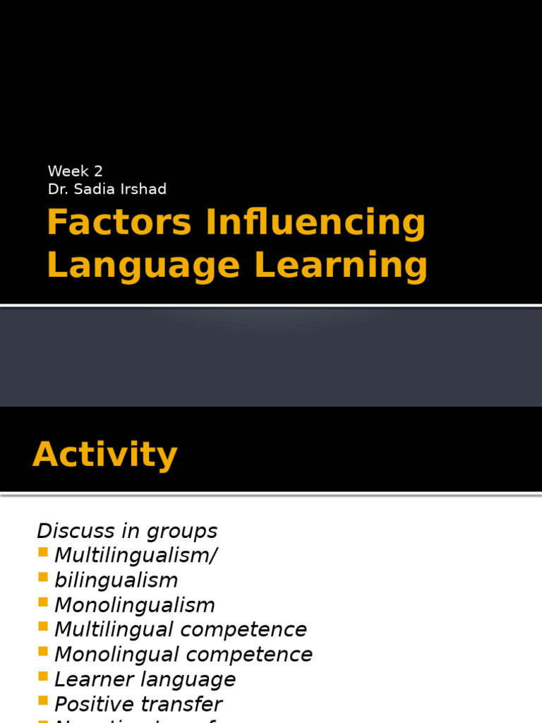 Factors Influencing Language Development | PDF | Second Language ...