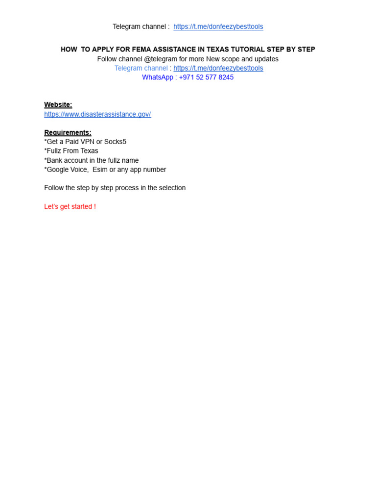 Texas FEMA Assistance Guide | PDF | Ios Software | I Phone