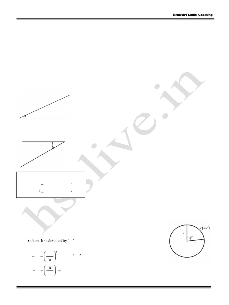 Class 10 Trigonometry Overview | PDF | Angle | Circle
