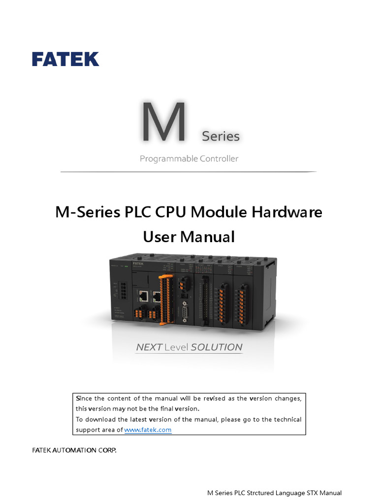 01 M PLC CPU Unit User Manual en | PDF | Programmable Logic Controller | Electrical Wiring