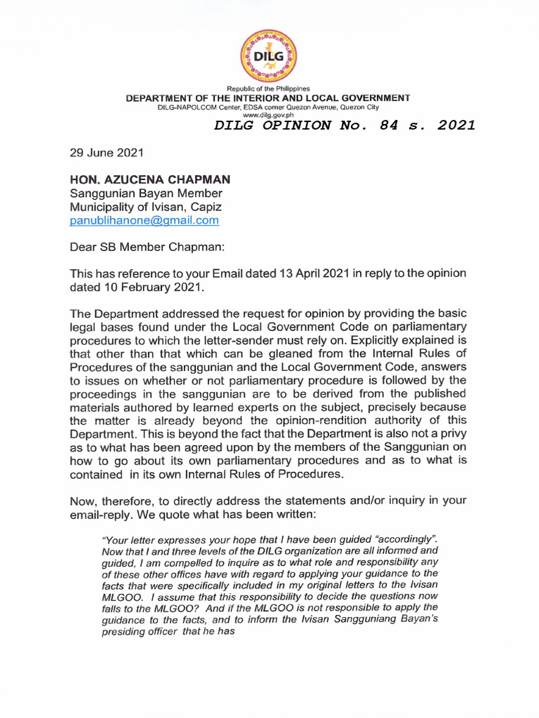 Dilg Legalopinions 2022426 - 99e40ce660 | PDF