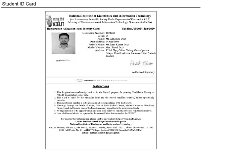Identity Card | PDF
