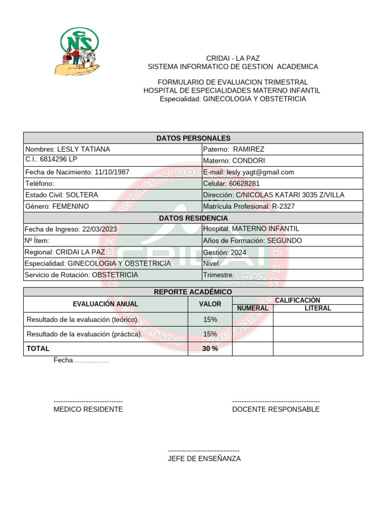 Formulario Trimestral 2024 | PDF