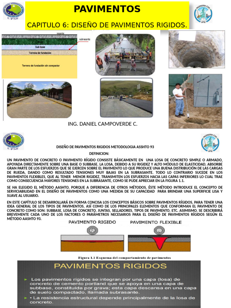 Tema6 Pavimentos | PDF | Hormigón | Materiales de construcción