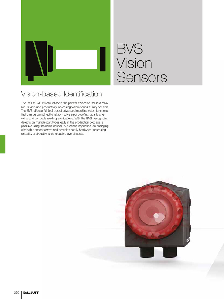 Vision Sensors BVS | PDF | Barcode | Programmable Logic Controller